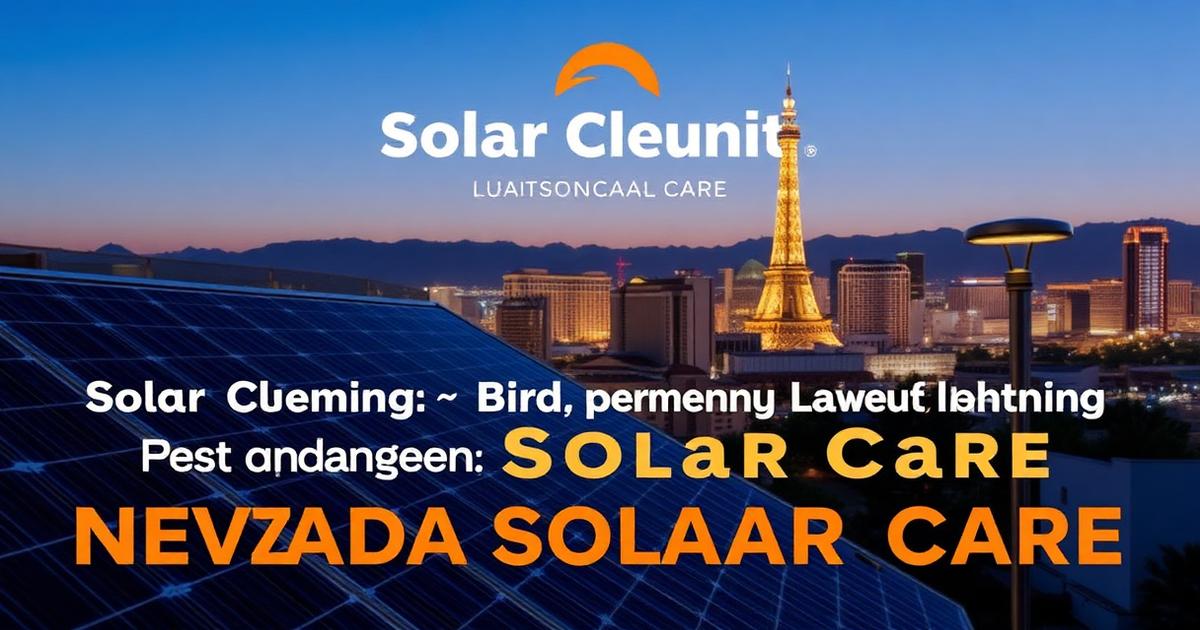 Solar Panel Cleaning Las Vegas ★ From $150 | Top-Rated